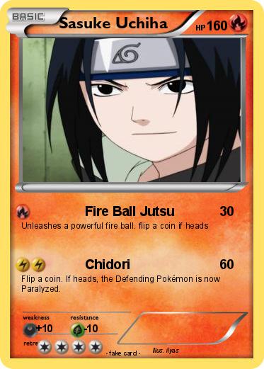 Pokémon Sasuke Uchiha 510 510 - Fire Ball Jutsu - My Pokemon Card