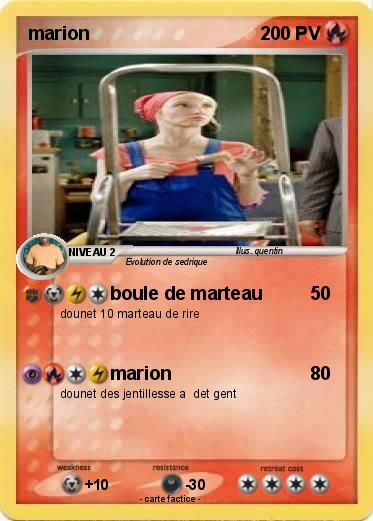 Pokémon marion 54 54 - boule de marteau - Ma carte Pokémon