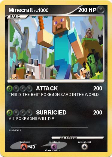 Pokémon Minecraft 1449 1449 - ATTACK - My Pokemon Card