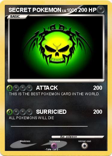 Pokémon SECRET POKEMON - ATTACK - My Pokemon Card