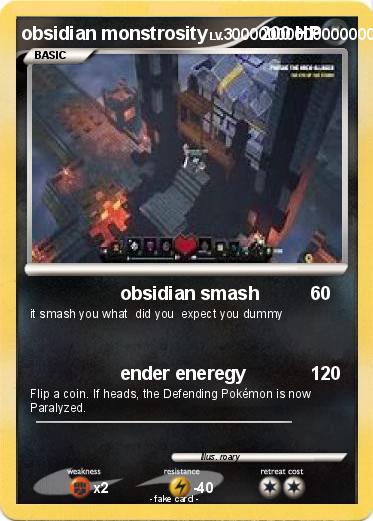 Pokémon obsidian monstrosity - obsidian smash - My Pokemon Card
