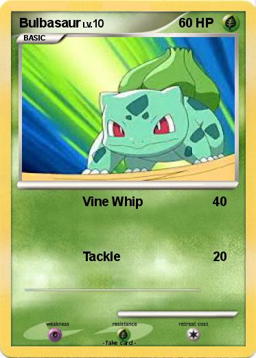 Pokémon Bulbasaur 901 901 - Vine Whip - My Pokemon Card