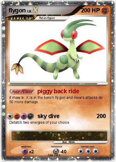 Pokémon flygon 348 348 - piggy back ride - My Pokemon Card