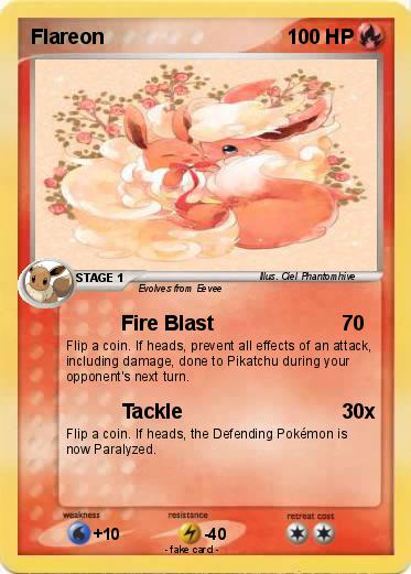Pokémon Flareon 660 660 - Fire Blast - My Pokemon Card