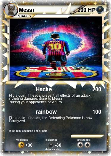 Pokémon Messi 1992 1992 - Hacke - My Pokemon Card