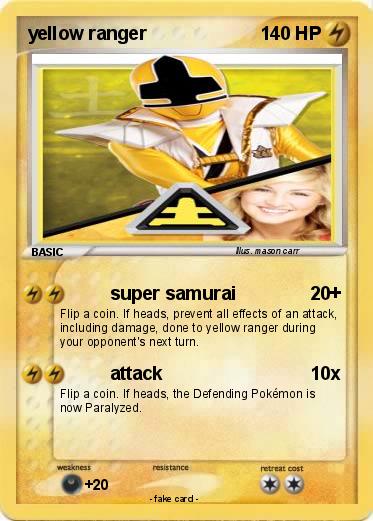 Pokémon yellow ranger 7 7 - super samurai - My Pokemon Card