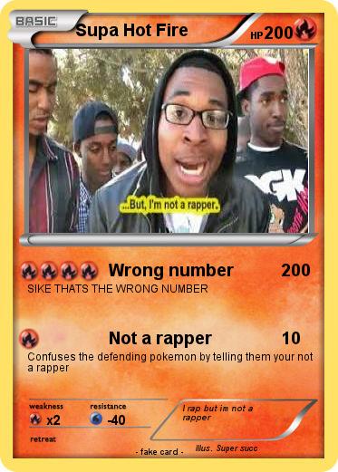 Pokémon Supa Hot Fire 89 89 - Wrong number - My Pokemon Card