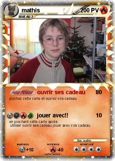 Pokémon mathis 84 84 - ouvrir ses cadeau - Ma carte Pokémon