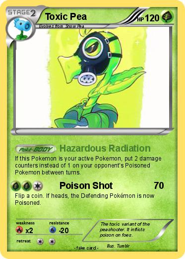 Pokémon Toxic Pea 8 8 - Hazardous Radiation - My Pokemon Card