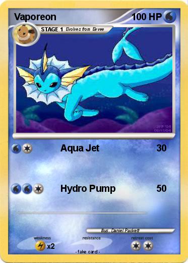 Pokémon Vaporeon 345 345 - Aqua Jet - My Pokemon Card