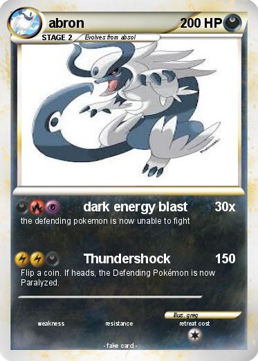Pokémon abron - dark energy blast - My Pokemon Card