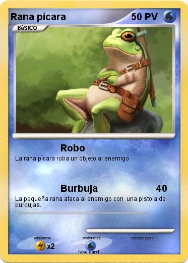 Pokémon Rana picara - Robo - Mi carta pokémon