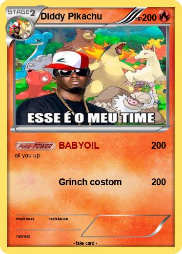 Pokémon Diddy Pikachu - BABYOIL - My Pokemon Card
