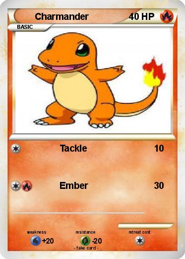 Pokémon Charmander 190 190 - Tackle - My Pokemon Card