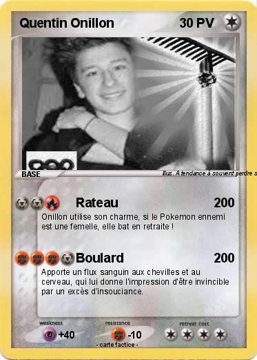 Pokémon Quentin Onillon - Rateau - Ma carte Pokémon