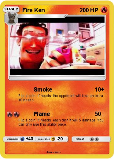 Pokémon Fire Ken 1 1 - Smoke - My Pokemon Card