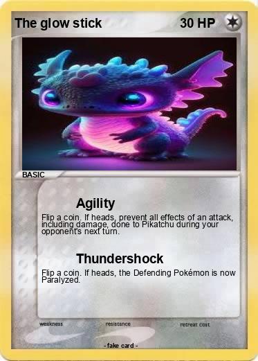Pokémon The glow stick - Agility - My Pokemon Card