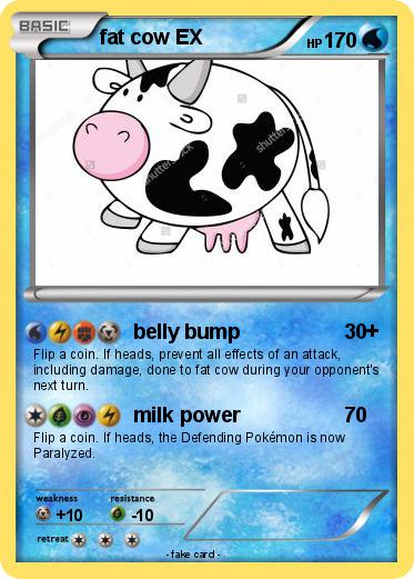 Pokémon fat cow EX - belly bump - My Pokemon Card