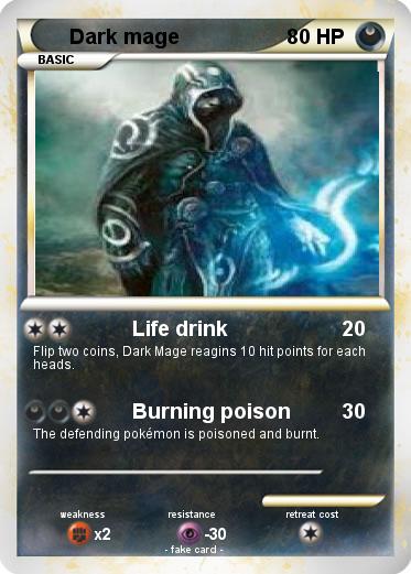 Pokémon Dark mage 17 17 - Life drink - My Pokemon Card