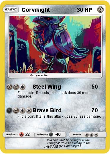 Pokémon Corvikight - Steel Wing - My Pokemon Card
