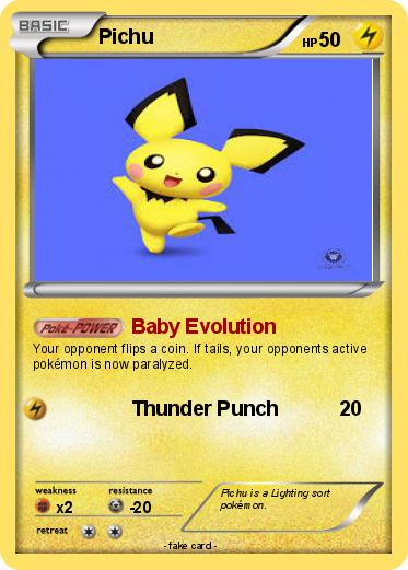 Pokémon Pichu 2508 2508 - Baby Evolution - My Pokemon Card