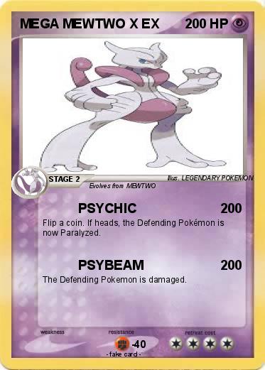 Pokémon MEGA MEWTWO X EX 6 6 - PSYCHIC - My Pokemon Card