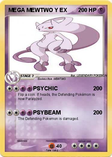 Pokémon MEGA MEWTWO Y EX 7 7 - PSYCHIC - My Pokemon Card