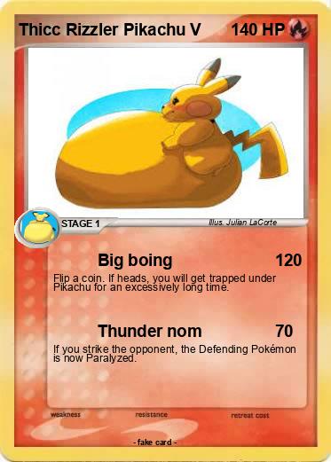 Pokémon Thicc Rizzler Pikachu V - Big boing - My Pokemon Card