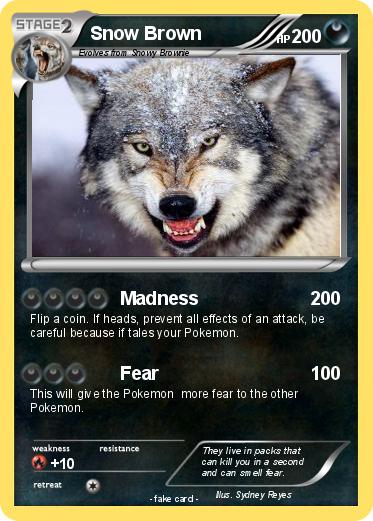 Pokémon Snow Brown - Madness - My Pokemon Card