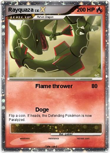Pokémon Rayquaza 2337 2337 - Flame thrower - My Pokemon Card