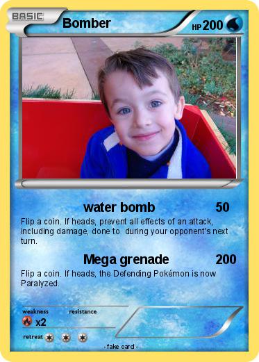 Pokémon Bomber 110 110 - water bomb - My Pokemon Card