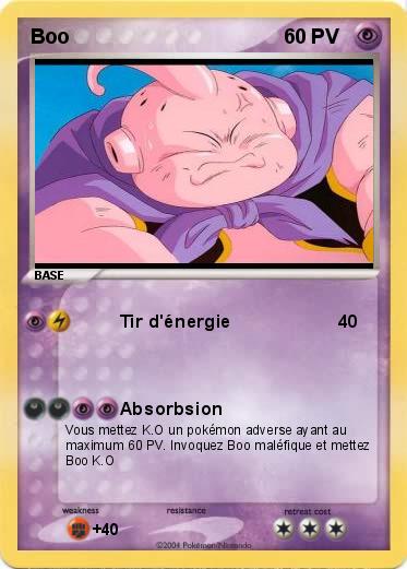 Pokémon Boo 60 60 - Tir d'énergie - Ma carte Pokémon
