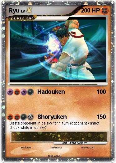 Pokémon Ryu 321 321 - Hadouken - My Pokemon Card
