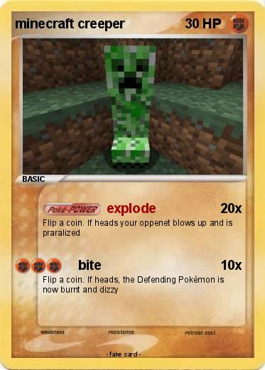Pokémon minecraft creeper 64 64 - explode - My Pokemon Card