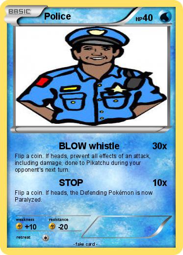 Pokémon Police 199 199 - BLOW whistle - My Pokemon Card