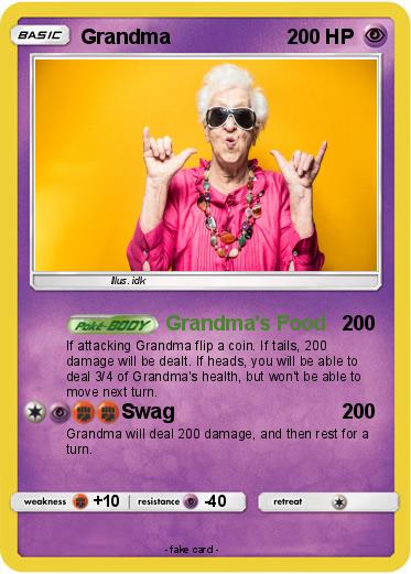 Pokémon Grandma 255 255 - Grandma's Food - My Pokemon Card