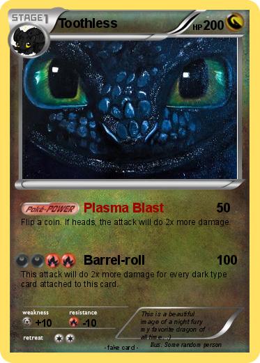Pokémon Toothless 735 735 - Plasma Blast - My Pokemon Card