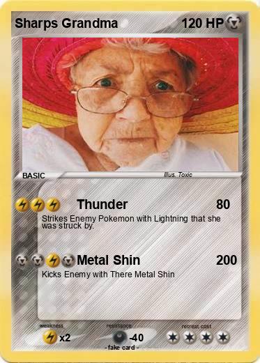 Pokémon Sharps Grandma - Thunder - My Pokemon Card