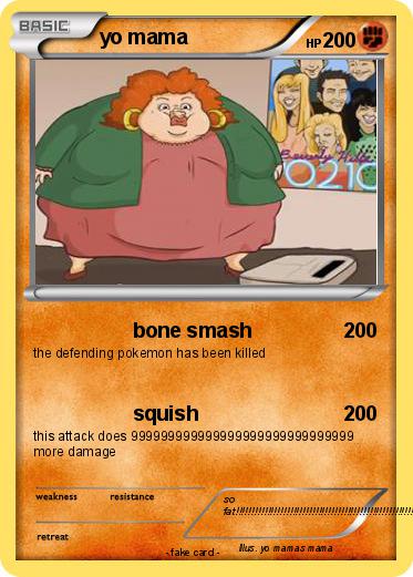 Pokémon yo mama 206 206 - bone smash - My Pokemon Card