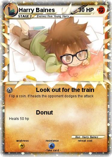 Pokémon Harry Baines - Look out for the train - My Pokemon Card