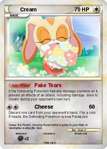 Pokémon Cream 142 142 - Fake Tears - My Pokemon Card