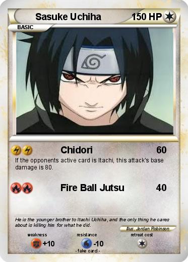 Pokémon Sasuke Uchiha 199 199 - Chidori - My Pokemon Card
