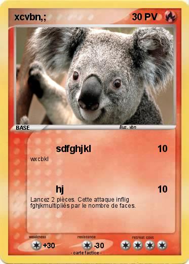 Pokémon xcvbn - sdfghjkl - Ma carte Pokémon