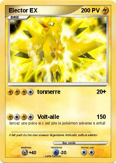 Pokémon Elector EX 22 22 - tonnerre - Ma carte Pokémon