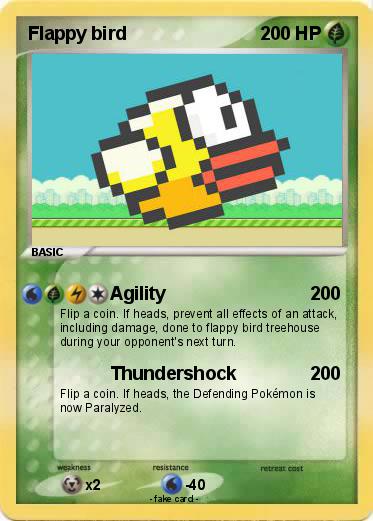 Pokémon Flappy bird 208 208 - Agility - My Pokemon Card