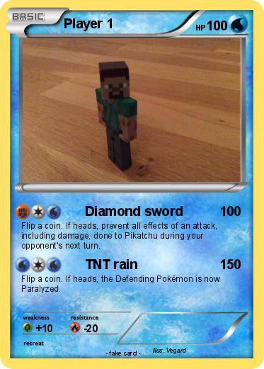 Pokémon Player 1 3 3 - Diamond sword - My Pokemon Card