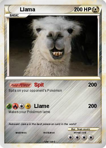 Pokémon Llama 111 111 - Spit - My Pokemon Card