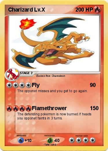 Pokémon Charizard Lv X 82 82 - Fly - My Pokemon Card