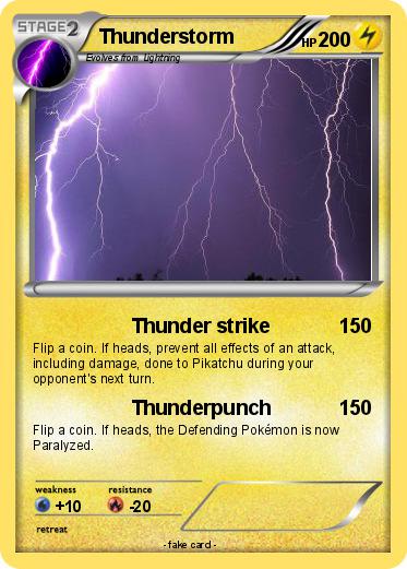 Pokémon Thunderstorm 53 53 - Thunder strike - My Pokemon Card