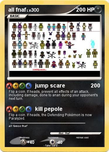 Pokémon all fnaf 4 4 - jump scare - My Pokemon Card